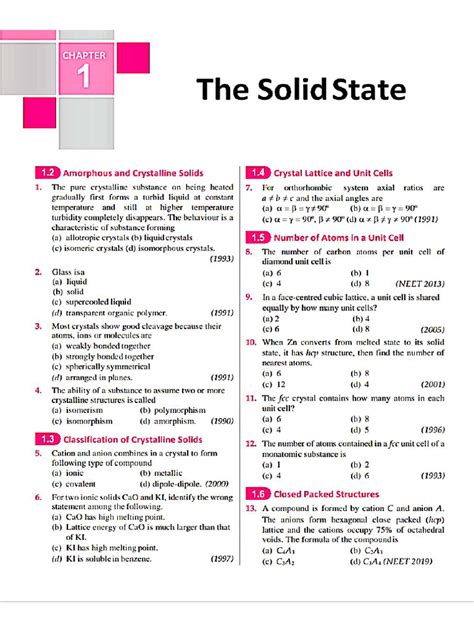 Solid State Pyqs Pdf