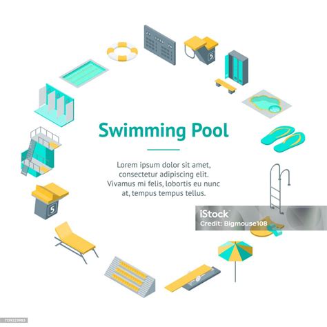 수영장 요소 3d 배너 카드 원 등각 보기 벡터 3차원 형태에 대한 스톡 벡터 아트 및 기타 이미지 3차원 형태 개념 개체 그룹 Istock