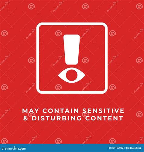 An Abstract Sign Of Warning For Sensitive Content Isolated Vector Illustration Stock Vector