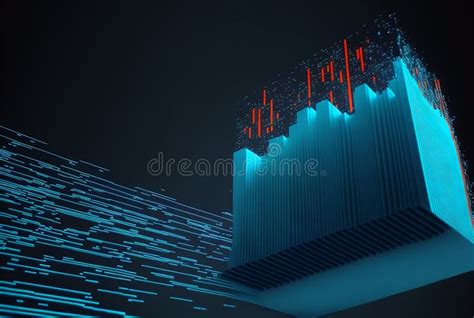 Abstract Data Graph Concept With Data Clusters And Particles Digital Sorting And Management