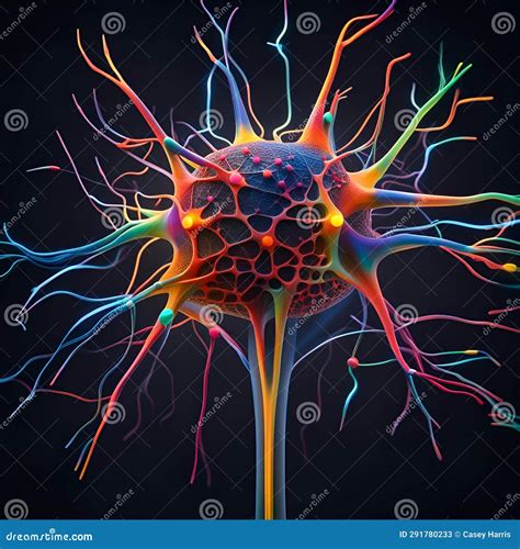 Super Close Up Cell Activity Image Stock Illustration Illustration Of Cartoon Neuron 291780233