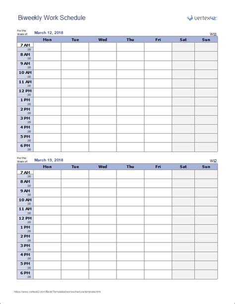 Excel Shift Schedule Template