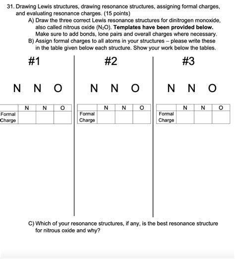 Solved 31 Drawing Lewis Structures Drawing Resonance Structures Assigning Formal Charges