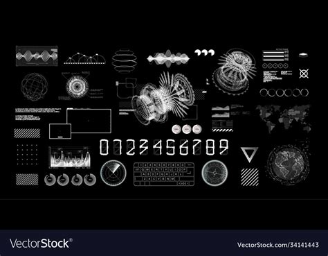 Hud Futuristic User Interface Set Royalty Free Vector Image