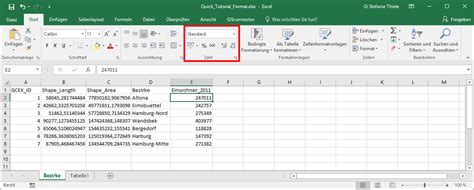 lektion b die unspezifische excel formatierung standard