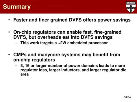 Ppt System Level Analysis Of Fast Per Core Dvfs Using On Chip Switching Regulators Powerpoint