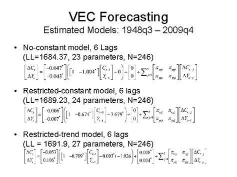 VAR And VEC Using Stata VAR Vector Autoregression