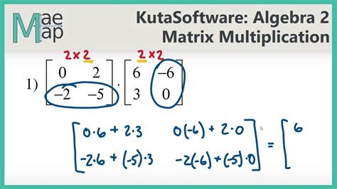 Kutasoftware Algebra 2 Matrix Multiplication Worksheets Library