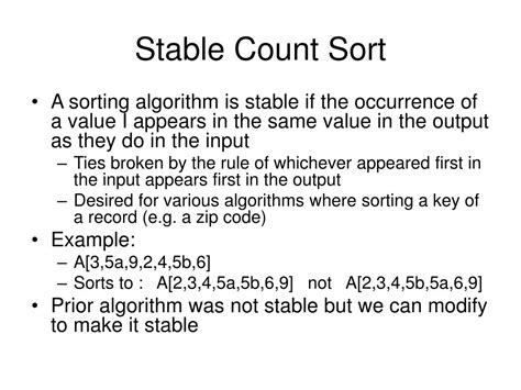 Ppt Non Comparison Based Sorting Powerpoint Presentation Free