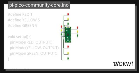 Pi Pico Community Core Ino Copy Wokwi ESP STM Arduino Simulator