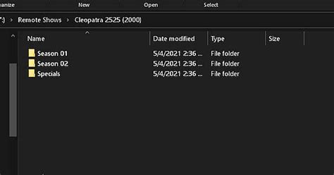 Jellyfin Tv Show Folder Structure With Specials Imgur