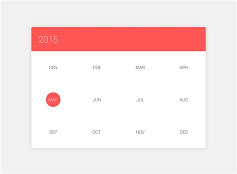 Css3 Jquery Responsive Material Design Calendar On Behance