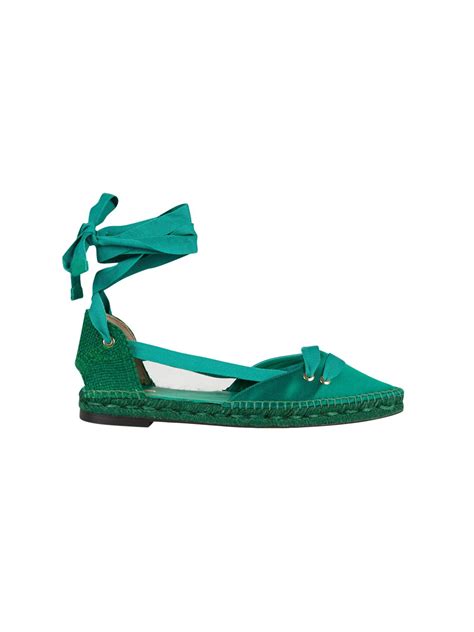 Castañer By Manolo Blahnik Flat Shoes In Verde Smeraldo Modesens