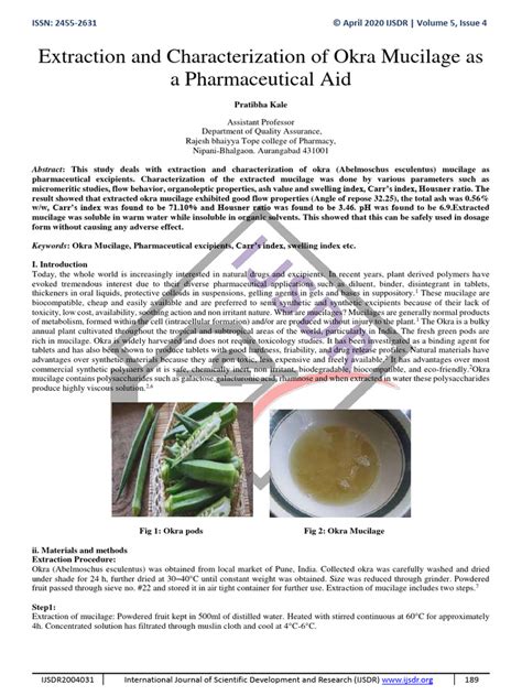 Mucilage Okra 1 Pdf