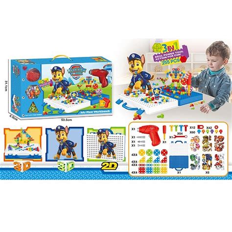 Детски конструктор Мозайка С винтоверт Пес Патрул 255 части Emagbg