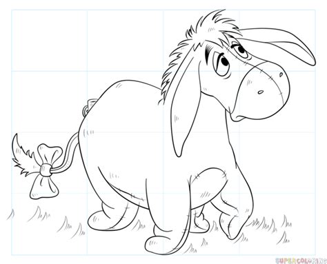 How To Draw Eeyore Step By Step Drawing Tutorials