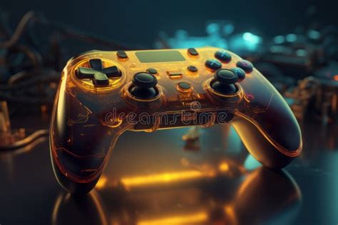 game controller joystick control generate ai stock illustration illustration of black