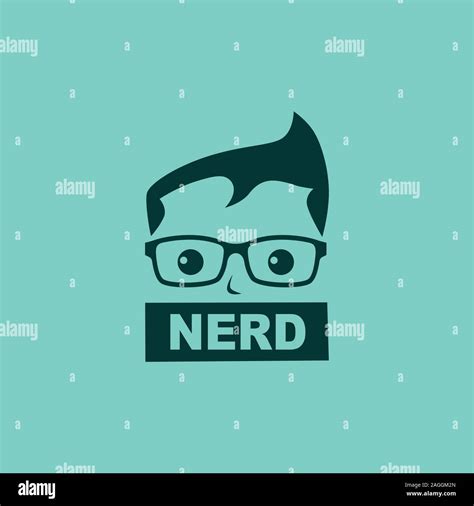 Nerd Geek Guy Cartoon Character Sign Logo Vector Art Stock Vector Image Art Alamy