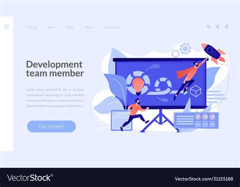 Agile Project Managementconcept Landing Page Vector Image