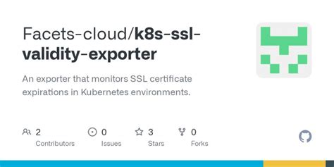 Prashant Dhanke On Linkedin Github Facets Cloudk8s Ssl Validity Exporter An Exporter That