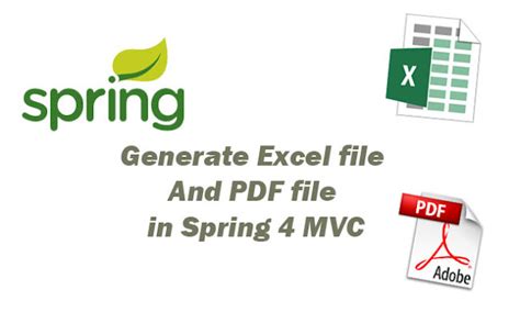 Generate Excel File And PDF File In Spring 4 MVC Using Apache POI