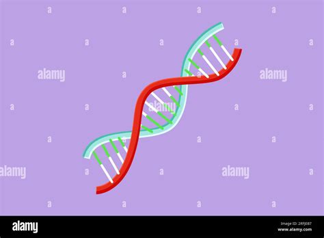 Graphic Flat Design Drawing Of Helix Or Dna Logo Low Poly Wireframe Style Concept For Biotech