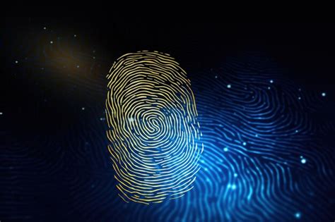 Premium Photo Fingerprint Identification Technology Background
