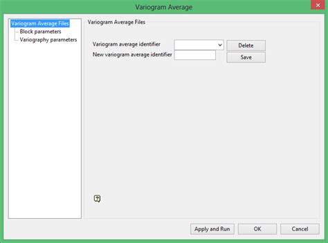 Vulcan Block Simulation Variogram Average Variogram Average Files