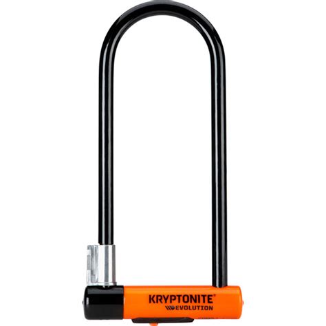 Kryptonite Evolution Long Shackle U Lock With Flexframe Bracket Sold Secure Gold Biketart