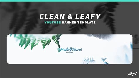 Clean And Leafy Youtube Banner Template Free Channel Art For YouTube YouTube