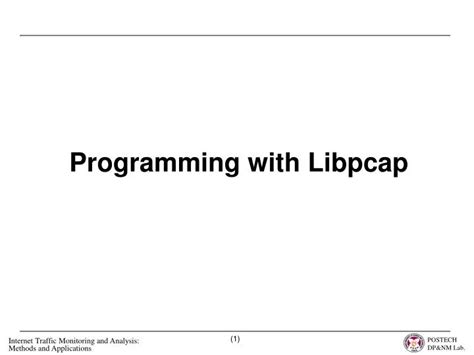 PPT Programming With Libpcap PowerPoint Presentation Free Download ID