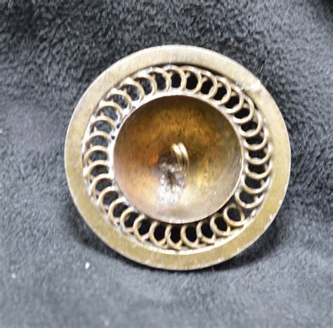Hammered Domed Brass Button Etsy
