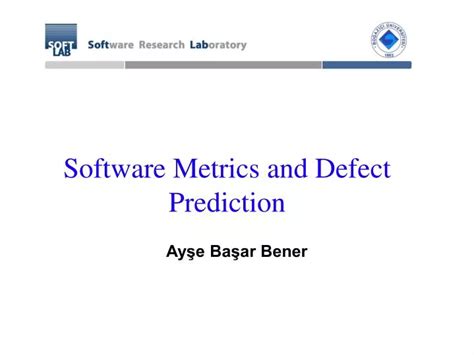 Ppt Software Metrics And Defect Prediction Powerpoint Presentation