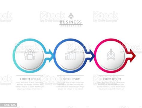 벡터 비즈니스 프리젠 테이션 연결 단계 인포 그래픽 템플릿 3에 대한 스톡 벡터 아트 및 기타 이미지 3 개념 개발 Istock