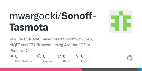 GitHub Mwargocki Sonoff Tasmota Provide ESP Based Itead Sonoff With Web MQTT And OTA