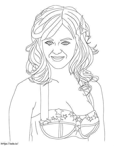 Pretty Katy Perry Coloring Page
