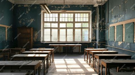 Premium Photo A Beautiful Classroom Without Students