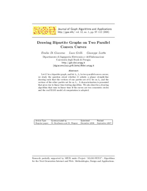 Pdf Drawing Bipartite Graphs On Two Parallel Convex Curves