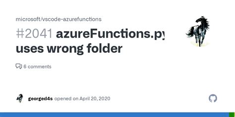 AzureFunctions PythonVenv Uses Wrong Folder Issue 2041 Microsoft