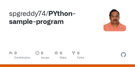 Github Spgreddy74python Sample Program