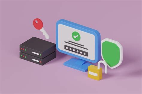 Premium Photo Cyber Security 3d Illustration