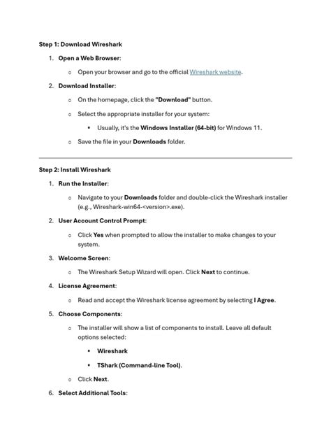 Guide To Install And Setup Wireshark Pdf Installation Computer Programs Computer Network