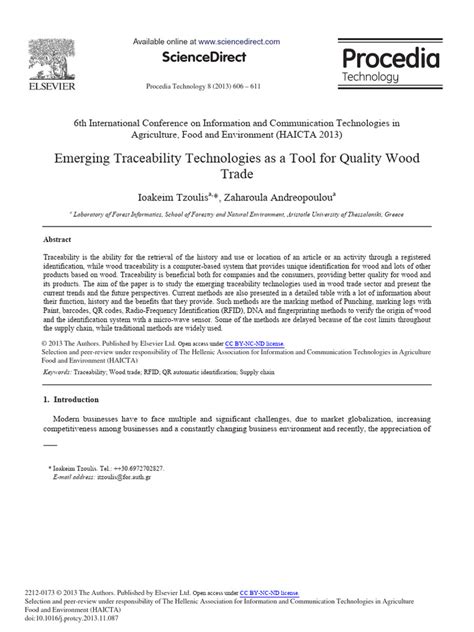 Emerging Technologies Traceability Pdf Barcode Radio Frequency