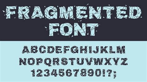 Premium Vector Crushed Glass Alphabet Cracked Broken Abc Font Smashed Glass Letters And