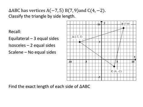 Ppt Length Of A Line Segment Learning Goals To Recall Pythagoras