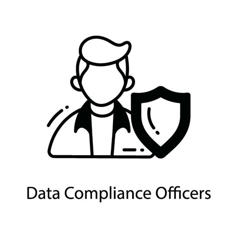 Data Compliance Officers Doodle Icon Design Illustration Networking