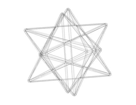 Wireframe Shape Small Stellated Dodecahedron 3d Printing Model Threeding