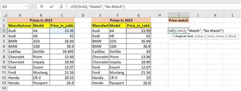 How To Compare Two Columns In Excel 5 Easy Methods
