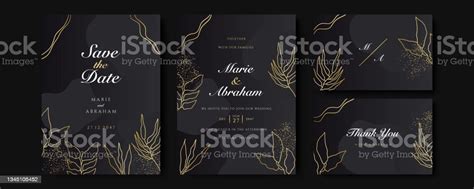 추상 꽃 배경 벡터 골든 라인 아트 플라워와 식물잎 유기농 모양 수채화가 있는 럭셔리 초대 카드 배경 웨딩 및 Vip 커버 템플릿을 위한 벡터 초대 디자인 감사합니다에 대한