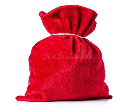 Santa Claus S Big Red Bag With Ts Isolated On White Background